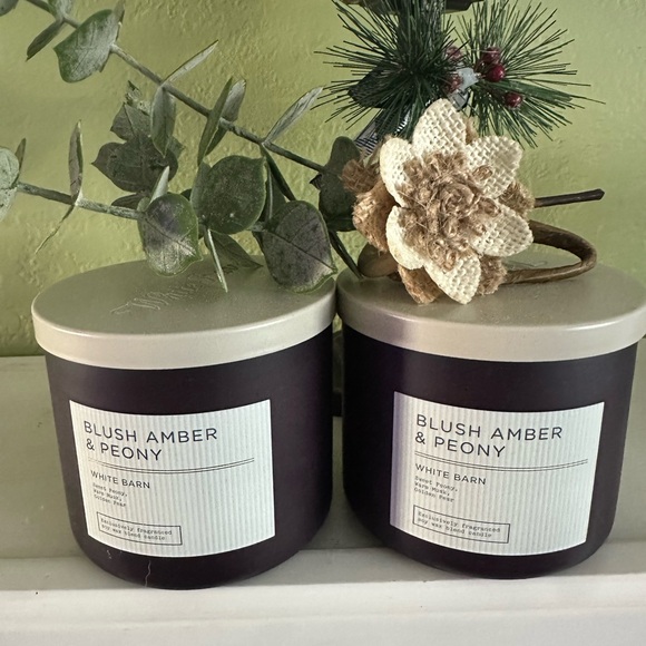 White Barn | Accents | White Barn Blush Amber Peony Candle Bundle Cream ...